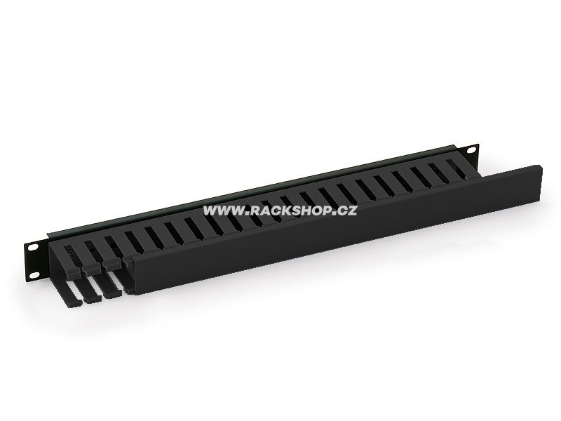RAB-VP-X02-A1 - 19" vyvazovací panel kovový s plastovou lištou 1U ...