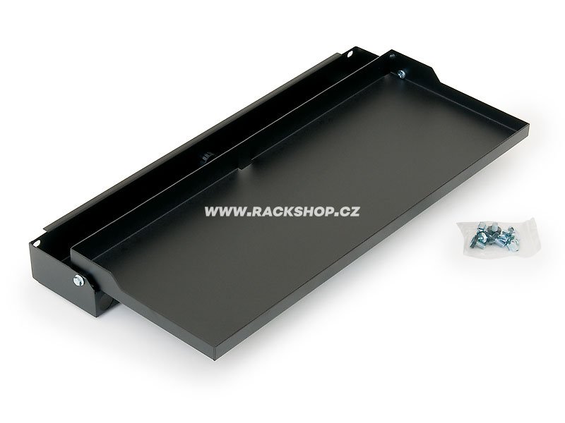 RAB-UP-X09-A1 - 19“ výklopná police pro klávesnici, černá | Rackshop.cz